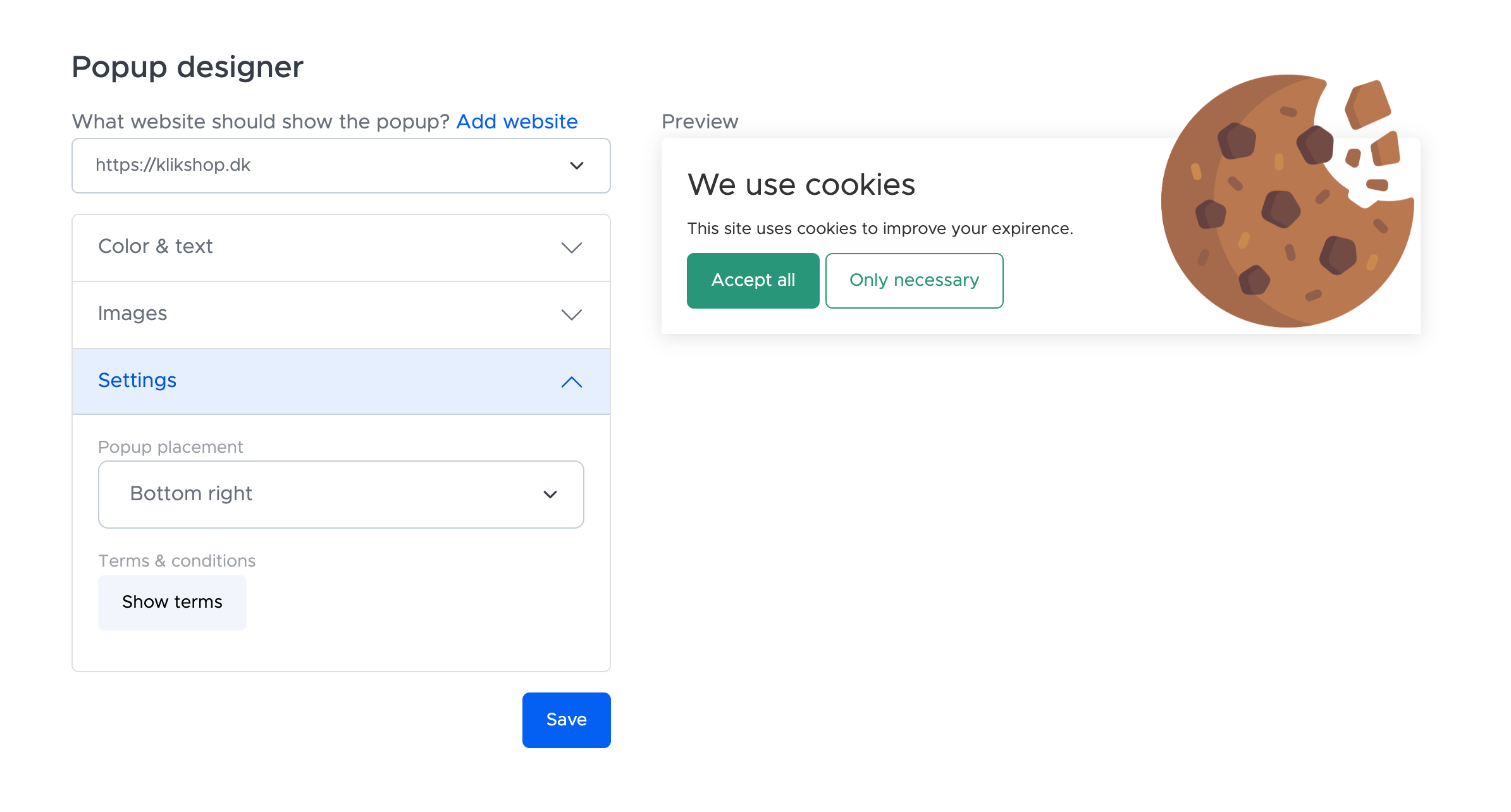 CookiePopup.com - A beautiful way to make your site compliant with a ...